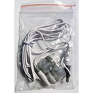 LowCostEarbuds.com Bulk Wholesale Lot of 100 WhiteGray Earbuds Headphones - Individually Wrapped, CB-WHT-100-WRAP