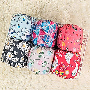 ALVABABY Baby Pocket Newborn for Less Than 12pounds Baby Snaps Cloth Diapers Nappy 6pcs with 12 Inserts 6SVB09