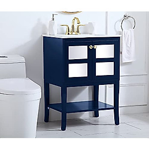 Elegant Kitchen and Bath 24 inch Bathroom Vanity Cabinet - Blue