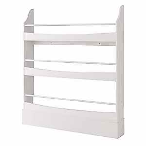 Tangkula Kids Bookshelf, Freestanding 4 Tier Bookcase for Books & Magazines & Newspapers, 2 Anti-Tipping Kits, Toys Storage Shelf in Kids Room Living Room Nursery Study (White, 3 Tier)