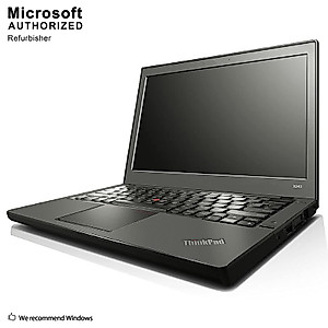 Lenovo ThinkPad X240 12.5-inch Business Laptop, Intel Core i7-4600U up to 3.3GHz, 8G DDR3L, 500G, WiFi, VGA, Mini DP, USB 3.0, Win 10 64 Bit Multi-Language Support (Renewed)
