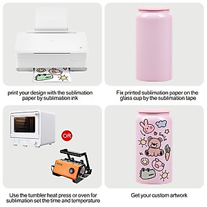 JYLJINGYULI 6 Pack Glass Cups with Lids and Straws, 16oz Stainless Steels Sublimation Tumbler Cups, Beer Cups, Iced Coffee Cups, Smoothie Cup for Whiskey, Soda, Tea, Water cups.