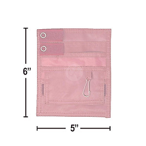 EMI Nylon 5 Pocket Nurse Scrub Organizer - Pink (EAO-314-P)