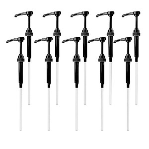 10 Pieces of Syrup Pumps - Coffee Syrup Pump Dispenser - Syrup Pumps for Coffee Syrup Bottle - Fits 750ml Bottles for Coffee Syrups - Flavorings Bottles (Black)