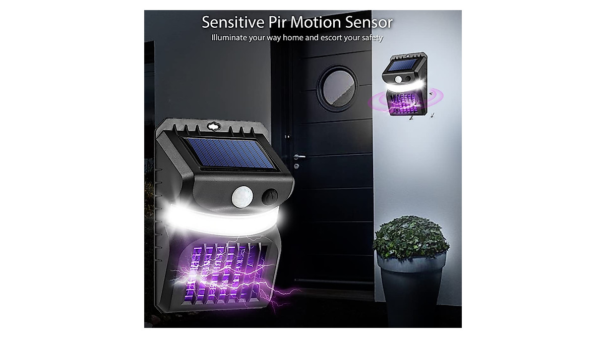 Solar Mosquito Zapper Outdoor, Bug Zapper Outdoor Electric, Insect Fly ...