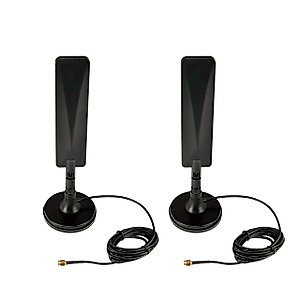 Proxicast 4G/LTE Universal Wide Band 5 dBi Omni-Directional Paddle Antenna + SMA Magnetic Base for Cisco, Cradlepoint, Digi, MoFi, Pepwave, Sierra Wireless and Many Others (ANT-120-007-MAG-2PK)