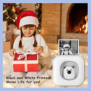 HOTCOLOR Sticker Printer- Mini Printer T02 Pro Portable Thermal Printer Sticker Maker Inkless Pocket Printer Bluetooth Photo Printer for Learning Assistance, Study Notes, Journal, Fun, Work, Receipts