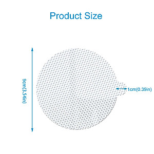 Kemine 25 Pack Drain Hair Catcher Disposable Mesh Stickers Shower Hair Trap Bathroom Accessories Suit for Bathroom Bathtub Kitchen Round/Square Shape (Round)