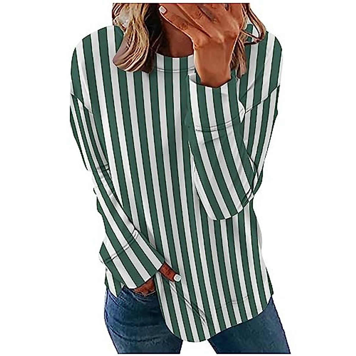 Comigeewa Fall Winter Zip Up Hoodies for Women,Sudaderas para salir para mujer, camisas regulares de cuello redondo de Color sólido informal, jersey de manga larga,B2*Green,XX-Large