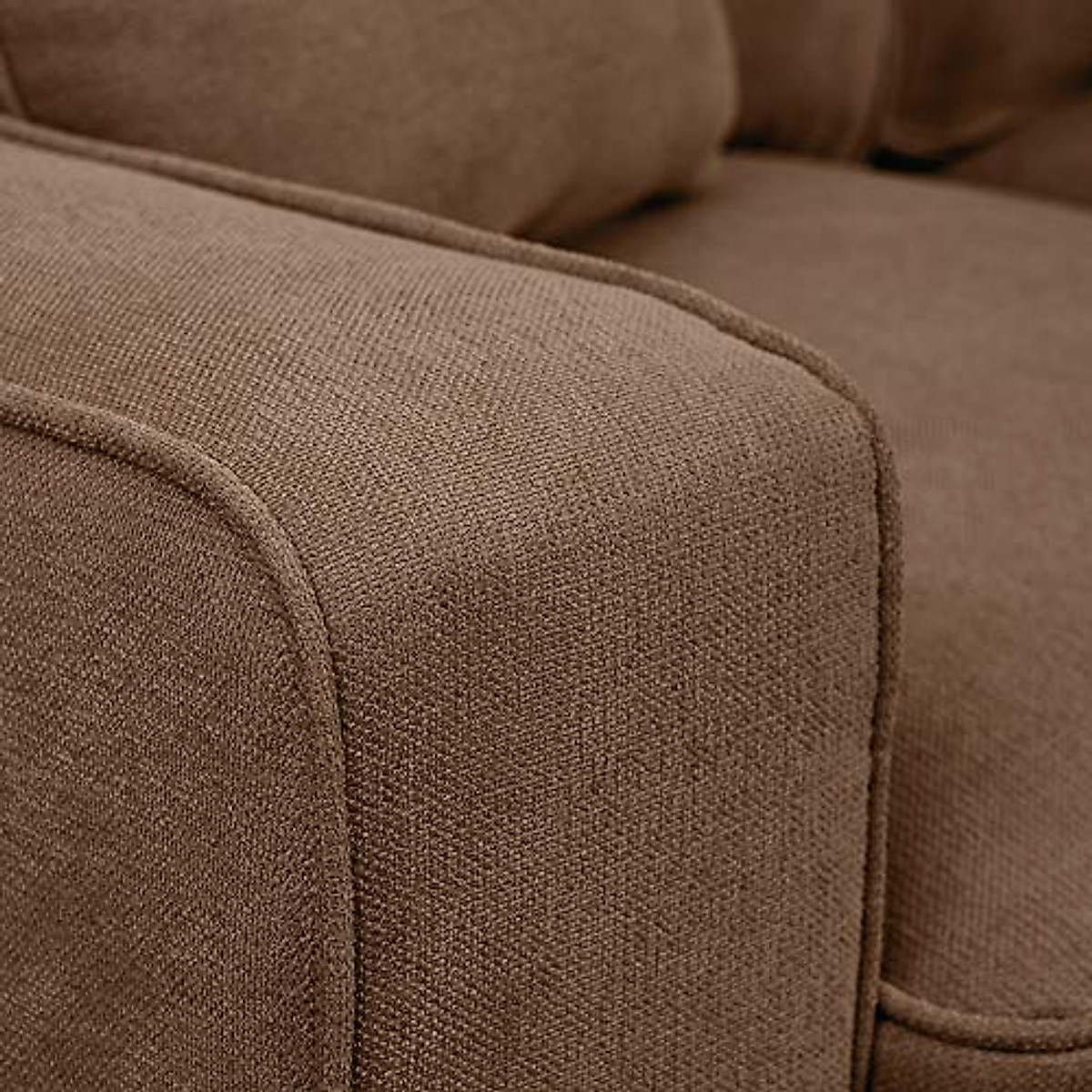 Serta Palisades 78" Track Arm Sofa, Easy Care Polyester, Soft Pillow Back, Pocket Coil Seat Cushions, Removable Covers, Loveseat or Couch for Small Spaces, Living Rooms or Bedrooms, Tan