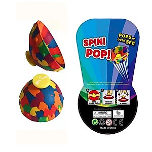 AMAKO Bouncing Bowl Creative Outdoor Sports Children's Decompression Toys Rubber Rotating Bouncing Bowl, HipHopJumps Half Bouncing Ball