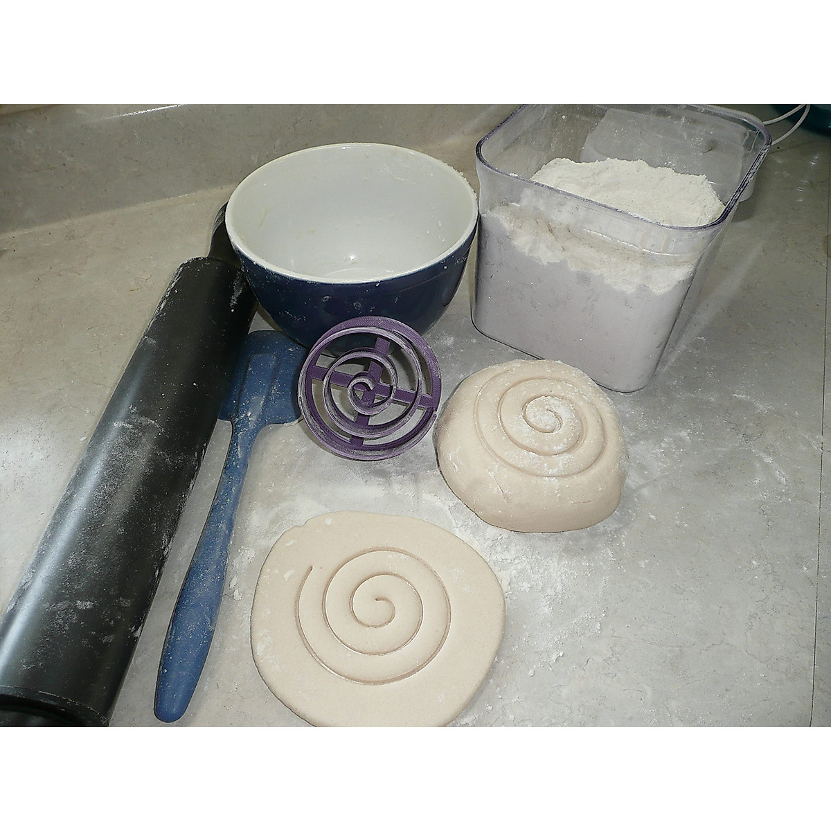 YNGLLC SWIRL DESIGN PATTERN CONCHA CUTTER MEXICAN SWEET BREAD STAMP MADE IN USA PR4393 Purple