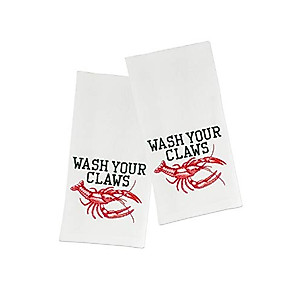 Crawfish Funny Kitchen Towel Wash Your Claws