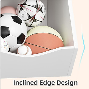 SUNNYFURN Kids 3-Tier Toy Storage Organizer Bookshelf White- 7 Compartment Bookshelf & Toy Shelf for Kids' Room, Bedroom, Living Room, and Kindergarten - for Toys and Books