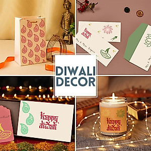 Diwali Wooden Stamp Set – Ideal Gift for Diwali, Arts & Crafts Enthusiasts, and Celebrations - Perfect for Rangoli, DIY Crafts, Card Making & Festive Decorations