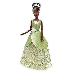 Disney Store Official Disney Princess Classic Doll (Tiana from The Princess and the Frog), 11 Inches, includes Brush with Molded Details, Posable Toy in Classic Outfit - Disney Princess Toys for Girls