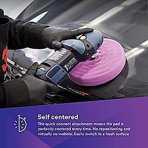3M Perfect It 1 Step Foam Finishing Pad, 33034, Quick Connect, Surface Buffing, Collision Repair, High Gloss Polish, 6 in