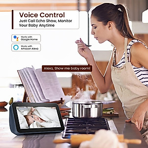 WiFi Security Camera for Home,1080P Indoor Camera for Pet/Baby Monitor,360 Motion Track,Privacy Mode,Cloud&Micro SD Card Storage,2-Way Audio,Google Assistant & Alexa Compatible (Plug in Camera)