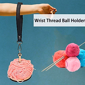 ORCOW Mini Minder Yarn Holder，Mini Minder Wrist Yarn Holder, Portable Wrist Yarn Holder-The Mini-Minder, Yarn Minder, Gift for The Craft Lovers (C)