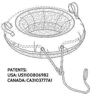 Bradley Snow Tubes: 50 inch Heavy Duty Inflatable Sledding Tubes for Adults - Towable Snow Fun! Best Snow Tubes for Sledding Adventure - Made in The USA!…