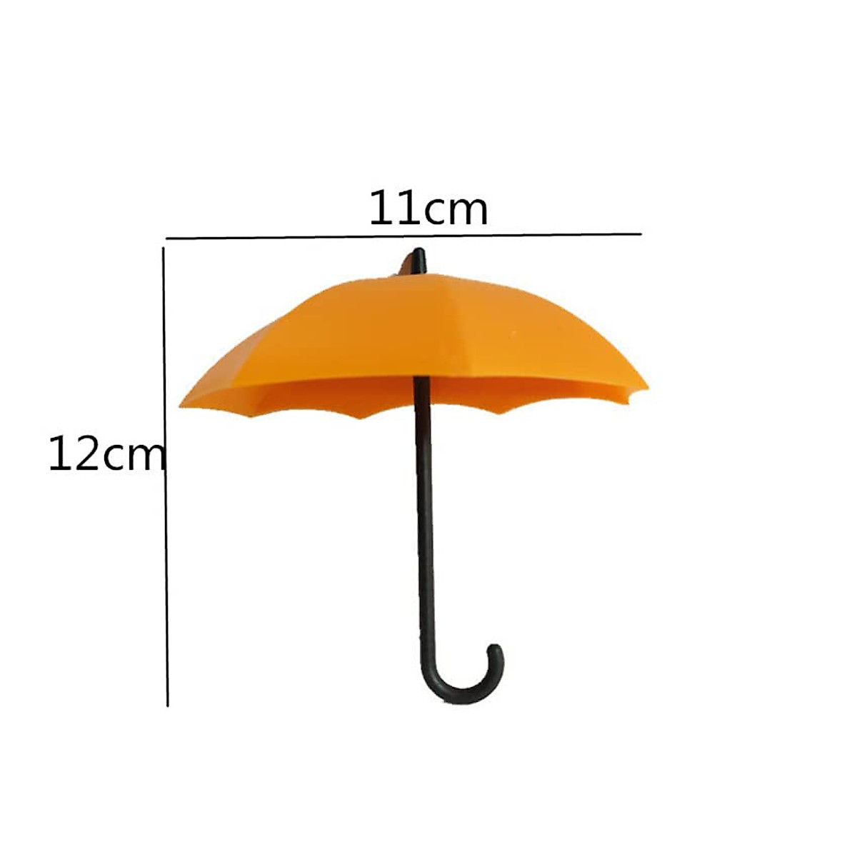 6 PCS Colorful Umbrella Key Hooks Adhesive Wall Hooks Wall Rack Decorative Wall Hanging Hooks Key Hair Pin Holder