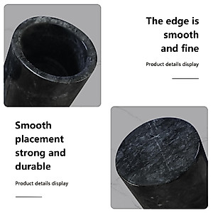 CABALAY Marble Pencil Pen Holder for Desk,Makeup Brush Holder, Stand for Desk Marble Pattern Pencil Cup for Kids Durable Organizer Ideal Gift for Home, Office(Black)