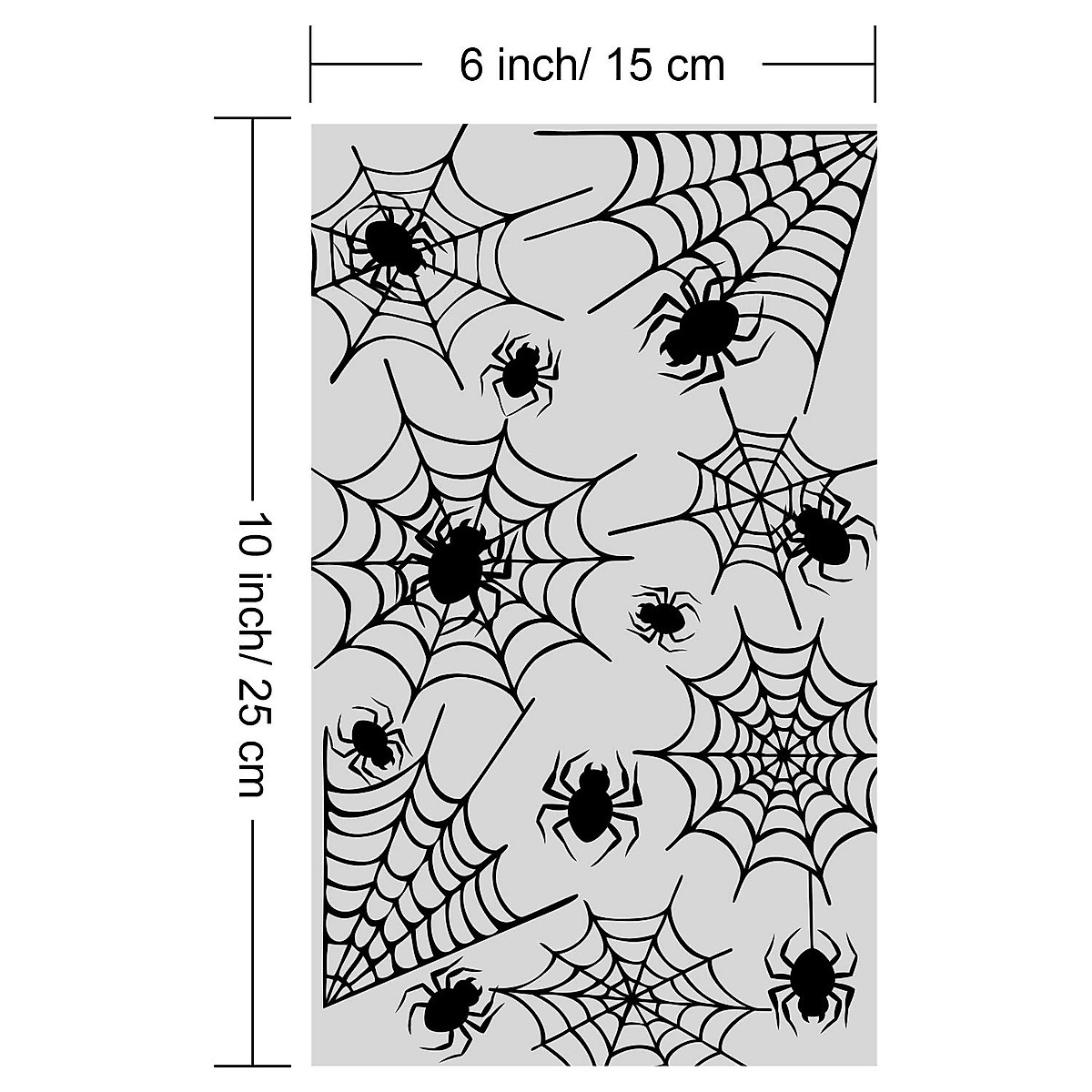HESTYA 50 Counts 15 x 25 cm Halloween Cellophane Treat Bags Pumpkin Halloween Clear Sweet Candy Bags with 300 Pieces Twist Ties for Halloween Christmas Party Favor