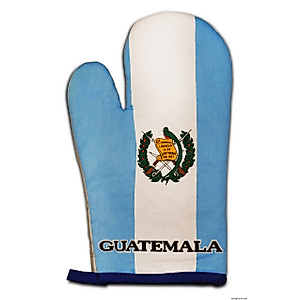 Guatemala Flag Kitchen & BBQ Set w/ Apron, Oven-mitt & Pot-holder Guatemalan
