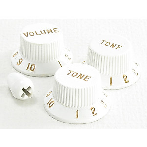 ToneShaper Fender Knob Set, Strat, White