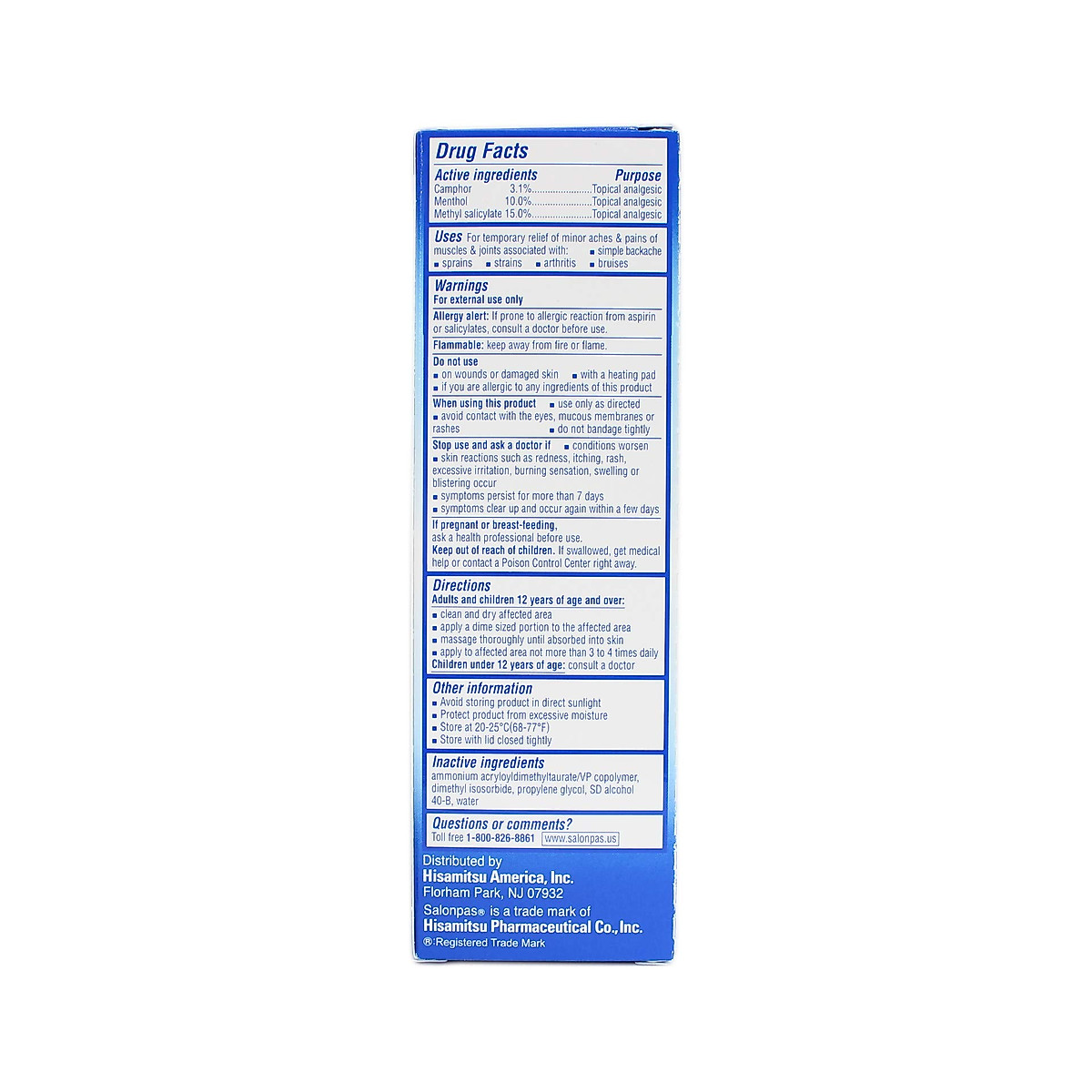Salonpas Deep Pain Relieving Gel, 2.75 Oz (Pack of 2)