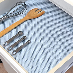 Con-Tact Brand Grip Premium Thick Non-Adhesive Shelf and Drawer Liner, 12 in. x 4 ft, Sky