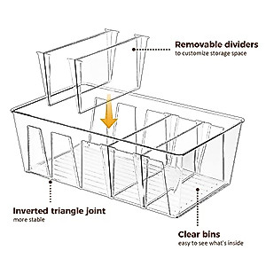 Puricon 4 Pack Pantry Organization and Storage Bins for Kitchen Fridge Countertop Cabinet Bundle with Clear Lazy Susan Turntable Organizer (12 Inch & 10")