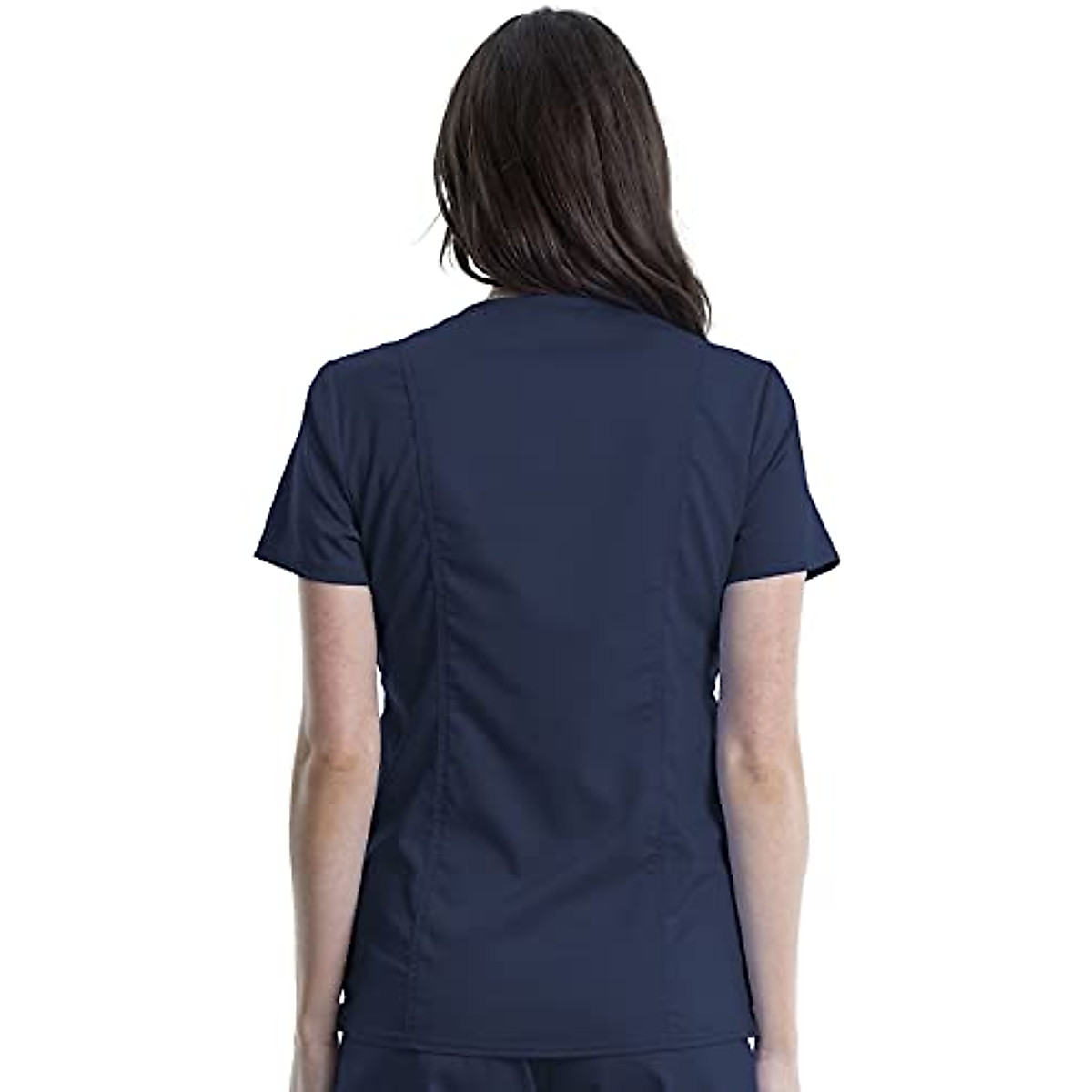 Cherokee Women Scrubs Top Workwear Revolution Maternity Mock Wrap WW688, S, Navy