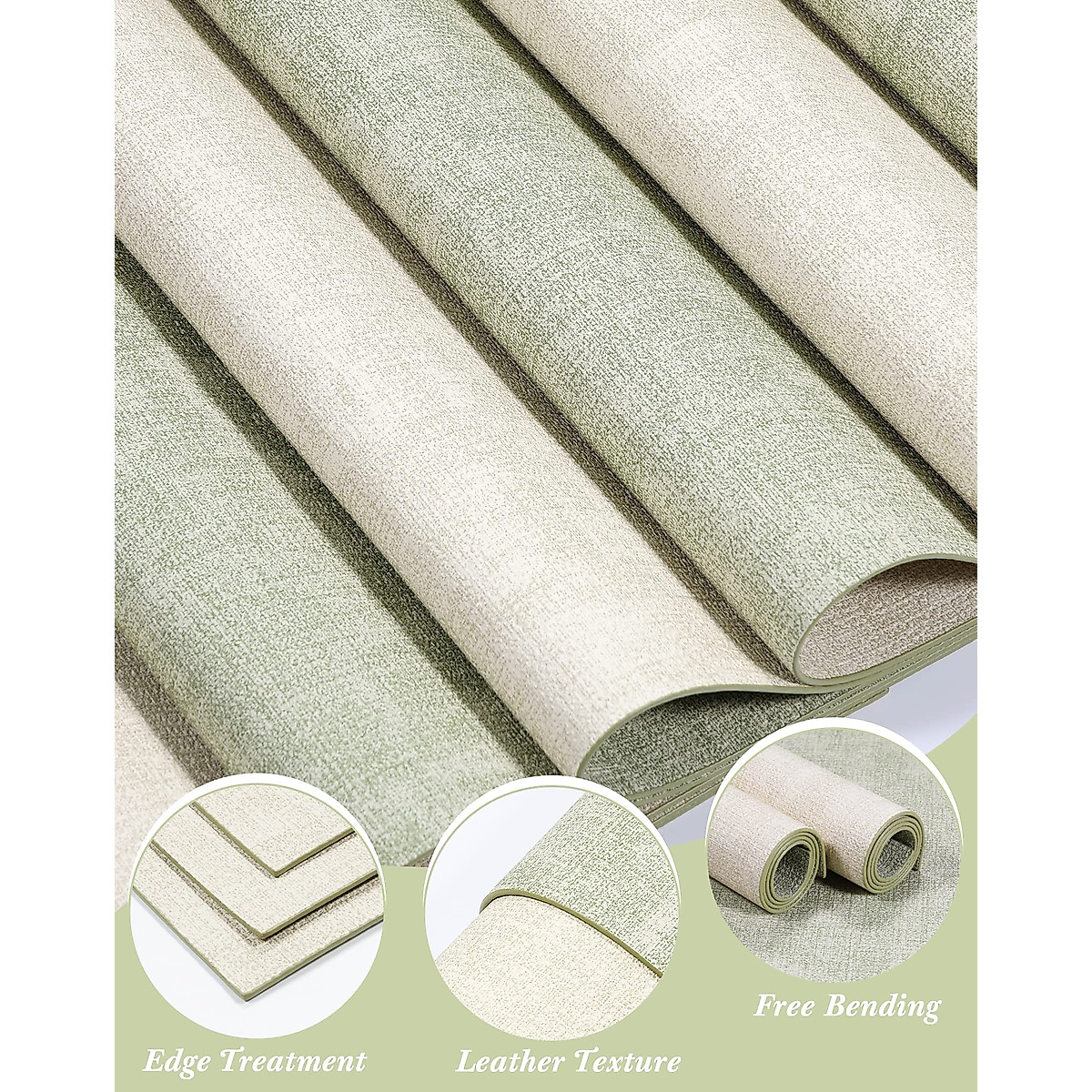 SUEH DESIGN Leather Placemats Set of 6 Reversible Table Mats Heat Resistant Waterproof No-Slip Place Mats for Dining Table Kitchen Parties