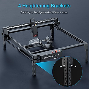 Mecpow G3 Pro Laser Rotary Roller for Engraving Round Objects with Adjustable Y-Bracket, Compatible with Almost All Laser Engraving Machines, Laser Rotary Roller with Height Increase Bracket