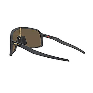 Oakley Men's OO9406 Sutro Rectangular Sunglasses, Matte Carbon/Prizm 24K, 37 mm