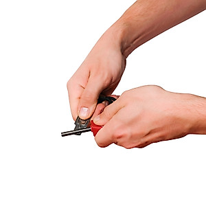 Kershaw Firestarter (1019X),3.1” High-Performance Magnesium Firesteel,Chrome-Plated Striker Steel,Up to 3000 Strikes,Waterproof,Easy to Operate,Red Molded Plastic Handle,Nylon Lanyard,1.1 OZ,Small