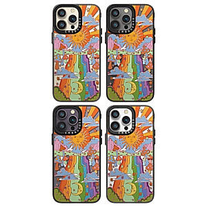 casevivid Compatible for iPhone 14 Pro Max Case Cute Aesthetic - Durable Fashion Funny Phone Case - Mushroom Pattern Print Soft Shockproof Cover 6.7" Black