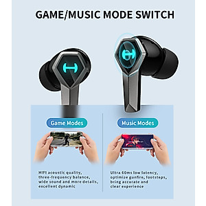 HECATE by Edifier GX04 ANC True Wireless Gaming Earbuds, Active Noise Cancelling Bluetooth Gaming Earbuds with Ultra Low Latency, H+ Special Game Sound Effect, 6 Microphones, RGB Lighting, Fast Charge