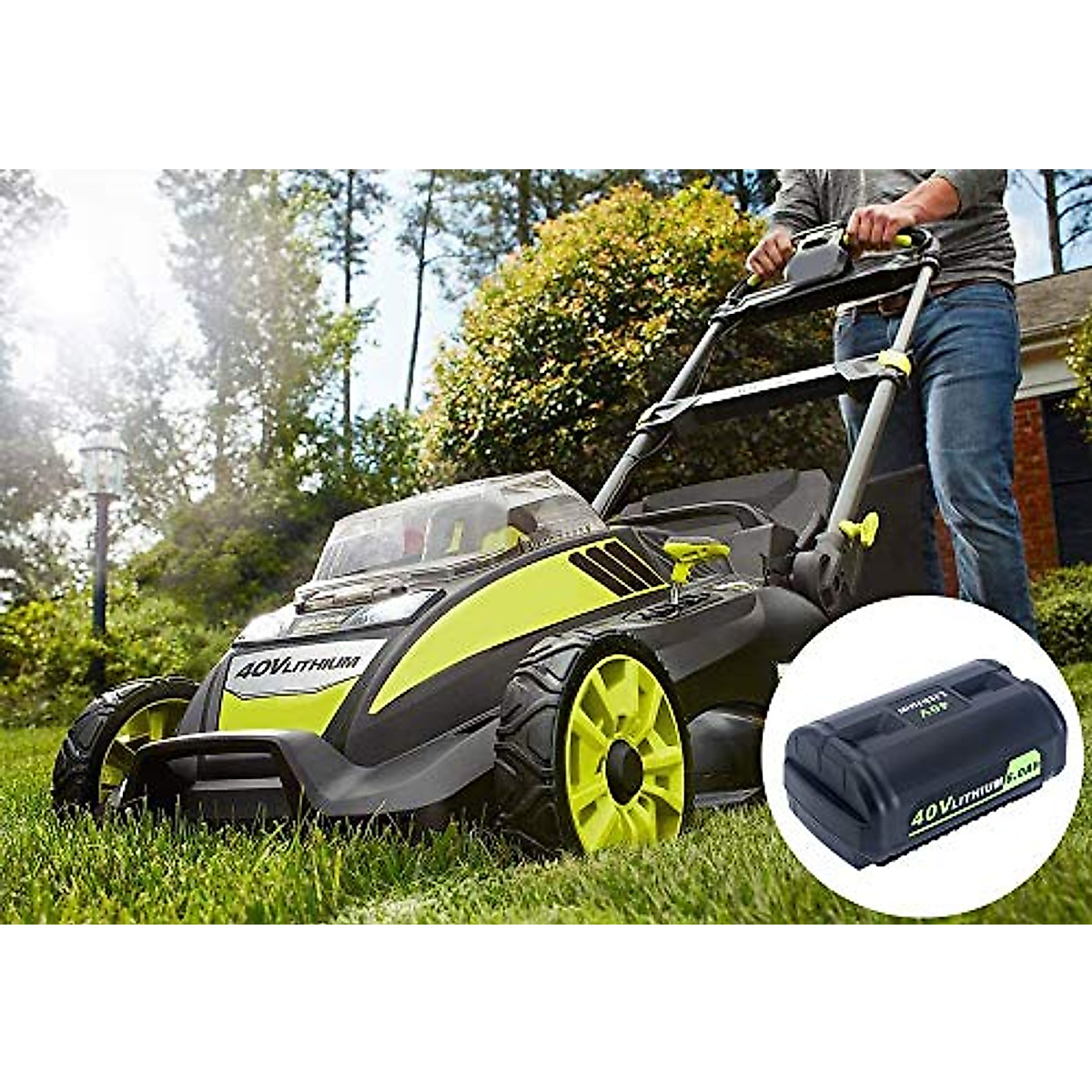 Lasica Replacement for Ryobi 40V 6.0Ah Battery, Compatible with Ryobi 40-Volt Collection Cordless Power Tools RY405010 RY40890VNM OP4040 OP4050A OP40601 OP40201 OP4026 OP4030 OP4060 Lithium Battery