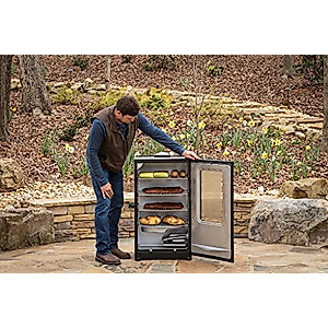 Masterbuilt MB20071619 Mes 140s Digital Electric Smoker, 40” Black + Window