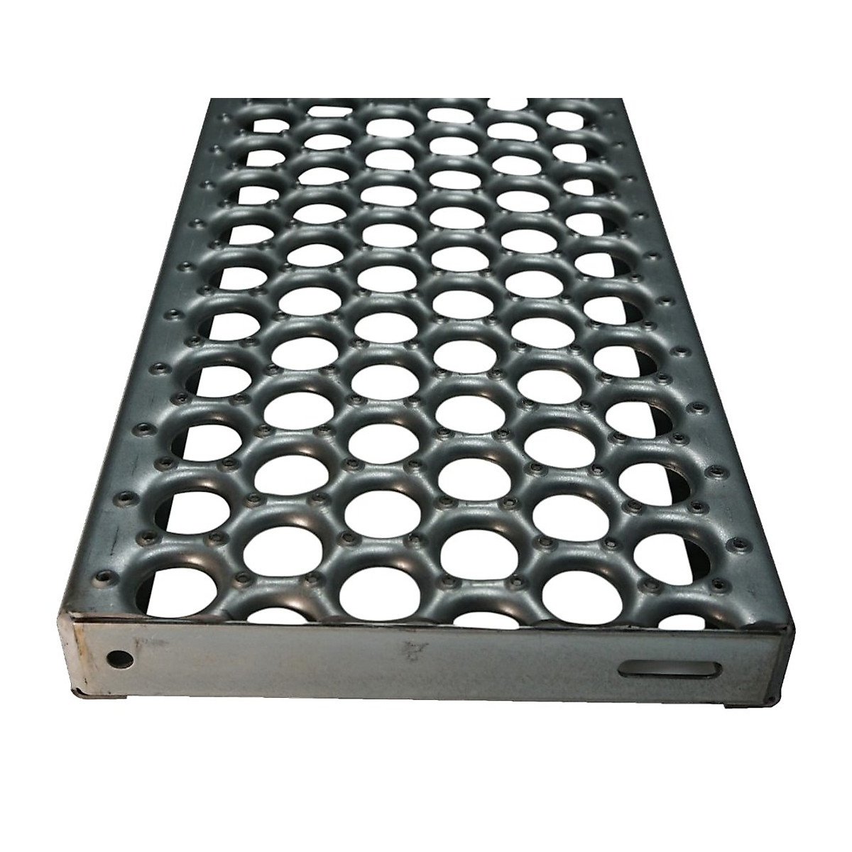 61G13122-36TRD Perf-O Grip 13 Gauge Pre-Galvanized Steel Safety Grating, 36" Width x 2" Height x 12" Depth