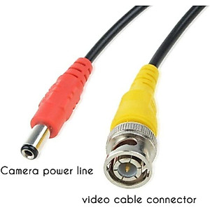 XFXMTJJ Replacement 25FT Black BNC Video Power Cable Cord Compatible with Night Owl C-841-A10 1080P HD BNC Systems