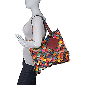 Amerileather Multi-Colored Kaleidoscope Tote (#1732-9)