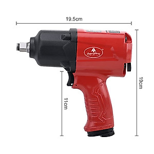 AEROPRO TOOLS INC AEROPRO TOOLS 1/2-Inch Aluminum Air Impact Wrench(A398),Twin Hammer with 1000FT-LB Super Torque with 1/2 Inch Inch Drive Deep Impact Socket Set