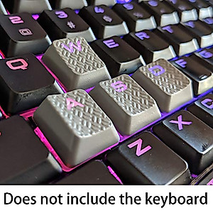 Grey Performance keycaps FPS Backlit Key Caps Compatible for Cherry MX Low Profile Key/Switch Corsair Gaming Keyboards
