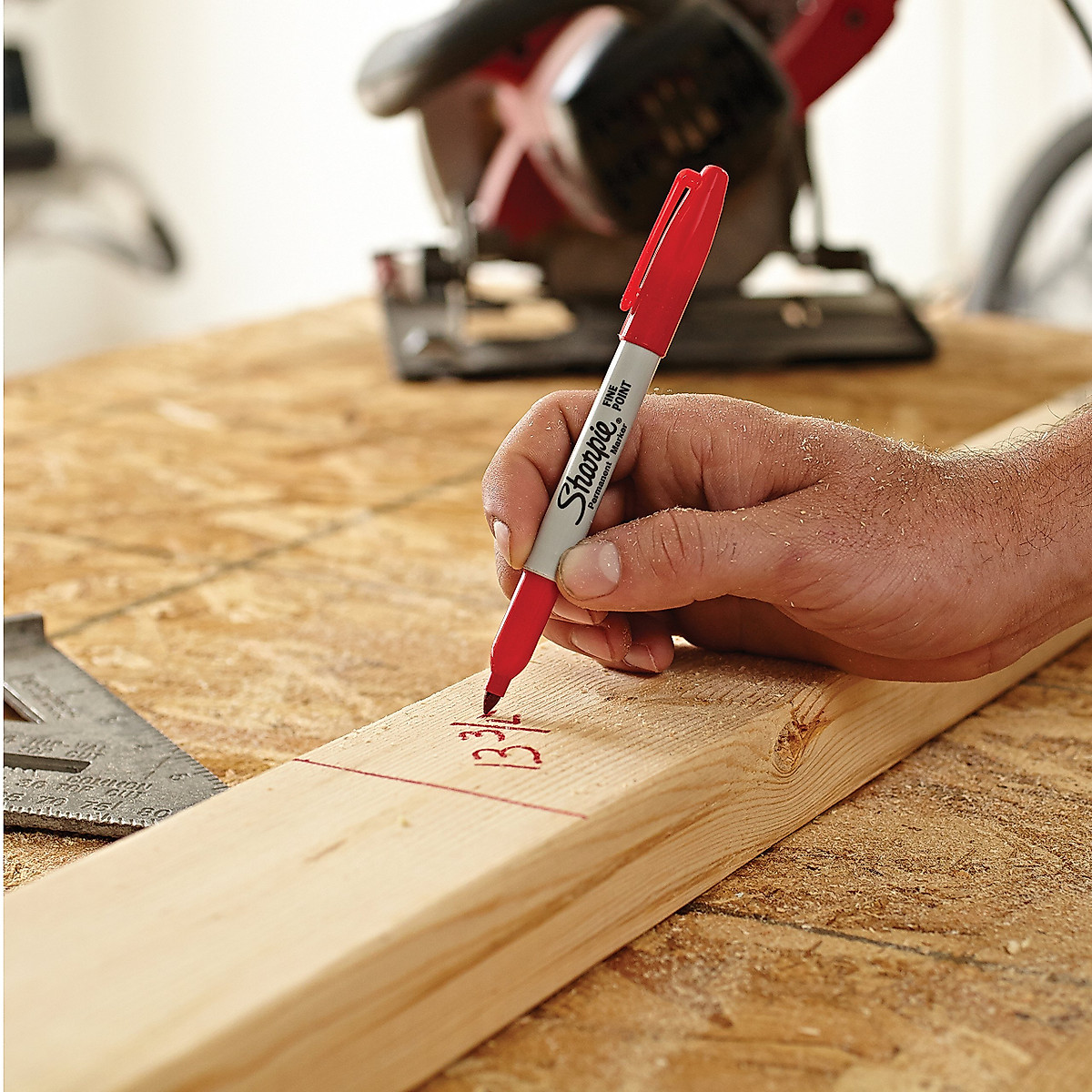 Sharpie Permanent Markers, Fine Point, Red, 36 Count