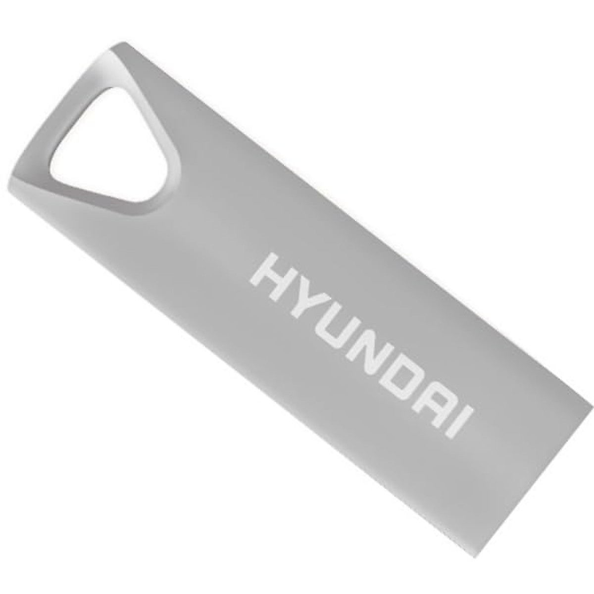 HYUNDAI Bravo Deluxe 16GB USB 2.0 Metal Flash Drive with Keychain - Max. Read Transfer Rate 10MB/s and Max. Write Transfer Rate 3MB/s [Silver] Components U2BK/16GAS