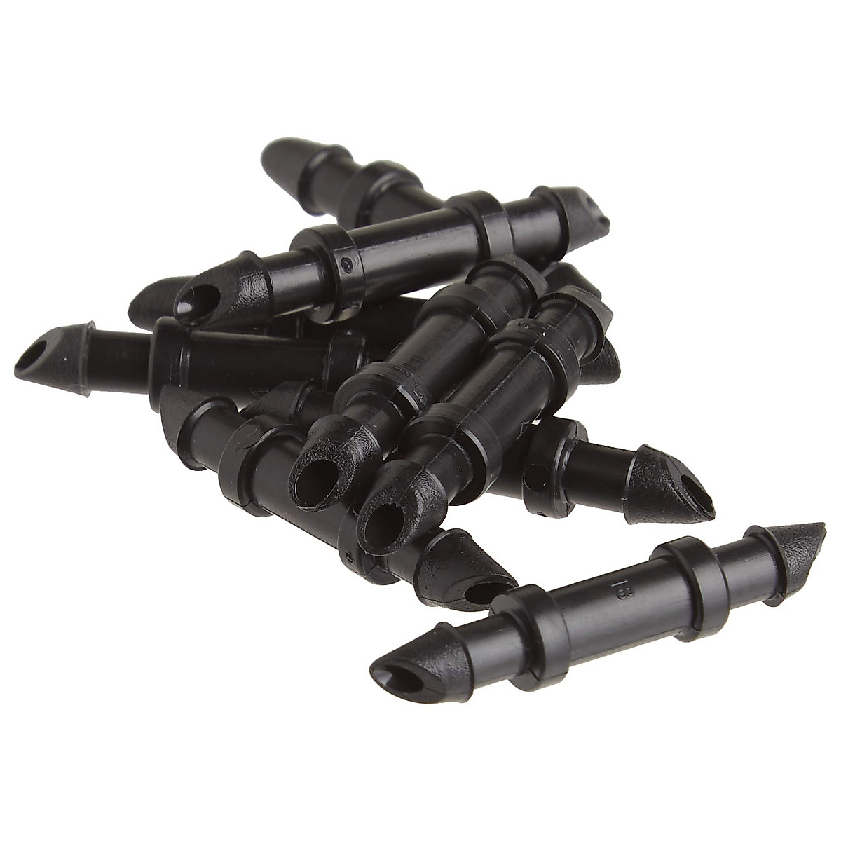 Raindrip 312050B Single Barbed Connectors, 1/4-Inch, 50 Per Bag, Blacks