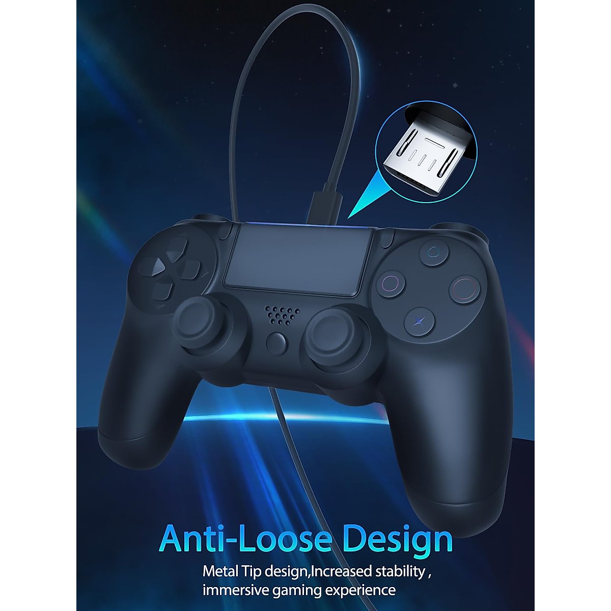 SCOVEE PS4 Controller Charging Cable Compatible with Xbox One Controller,PS4 Charger Cord for PlayStation-4,PS 4 Slim/Pro,Dualshock 4,Fire Stick,Game Accessories Micro-USB Data Cord for X-Box One S/X